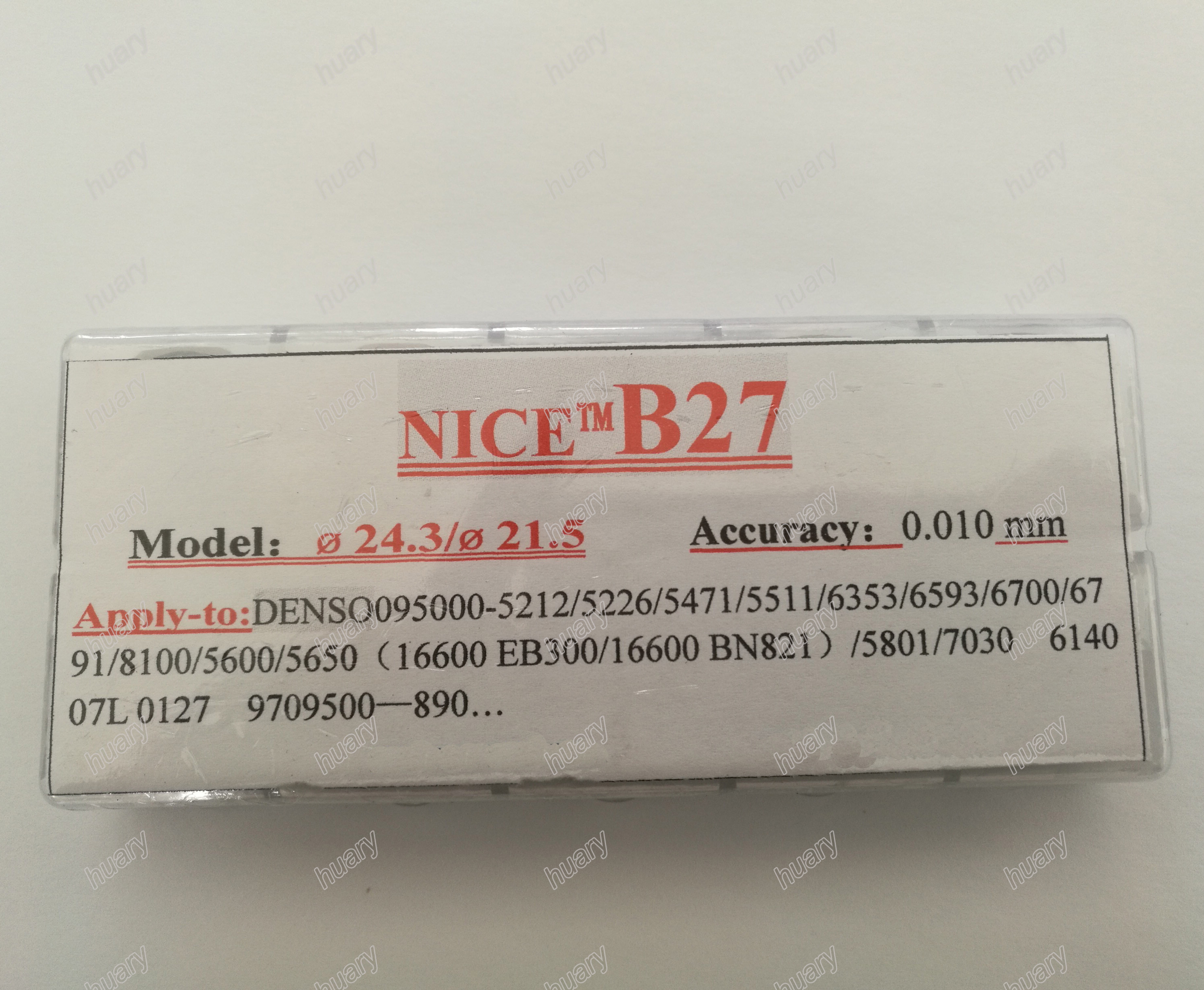 High-precision adjusting shims for DENSO common rail injector B27